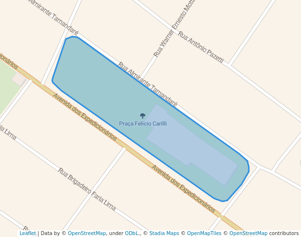 Praça Felicio Carilli in Paulinia | Map and Routes