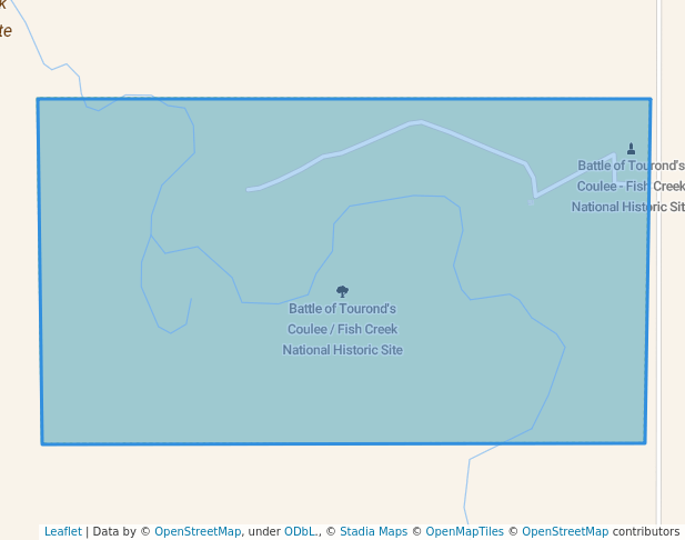 Battle of Tourond's Coulee / Fish Creek National Historic Site in ...