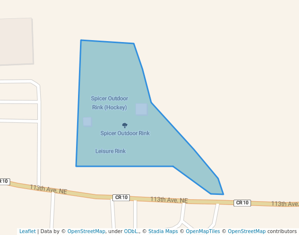 Spicer Outdoor Rink in Spicer | Map and Routes