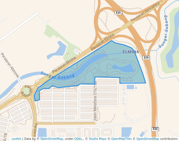 Elmina Valley Central Park in Shah Alam | Map and Routes
