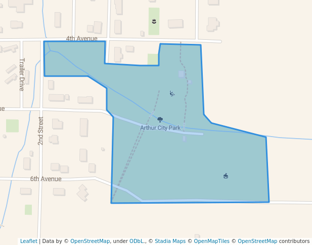 Arthur City Park in Arthur | Map and Routes