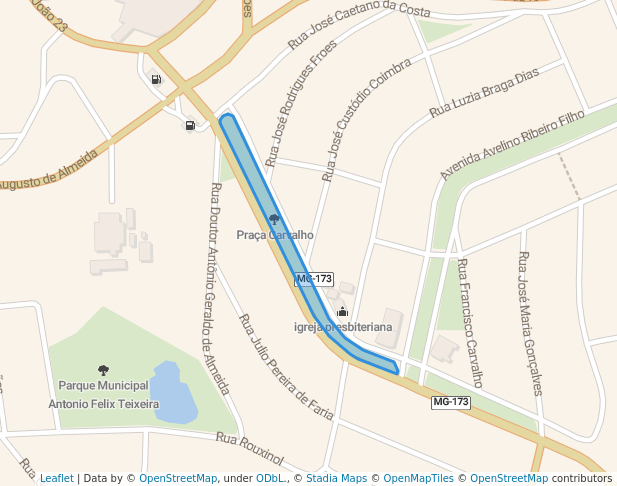 Praça Carvalho in Paraisópolis | Map and Routes