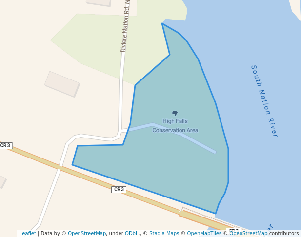 High Falls Conservation Area in Casselman | Map and Routes