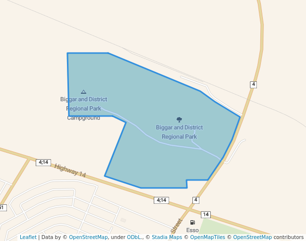 Biggar and District Regional Park in Biggar | Map and Routes