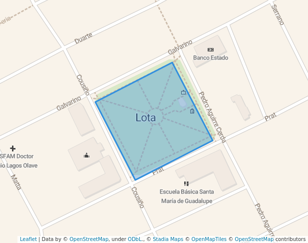 Plaza Lota in Concepcion | Map and Routes