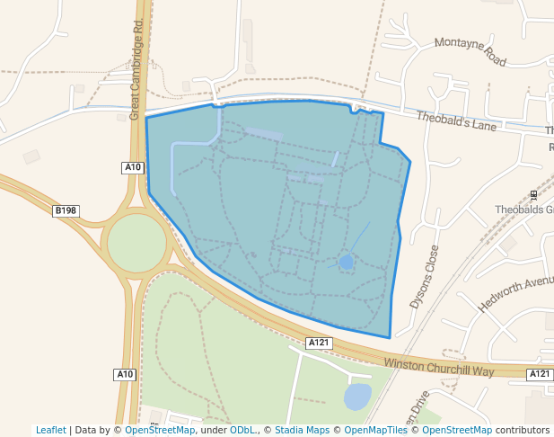 Cedars Park in Cheshunt | Map and Routes
