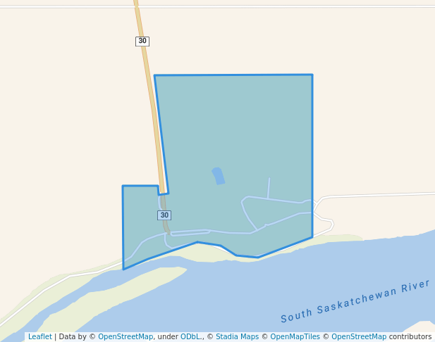 Eston Riverside Regional Park in Lancer | Map and Routes