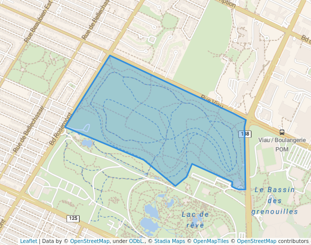Parc Maisonneuve in Montréal | Map and Routes