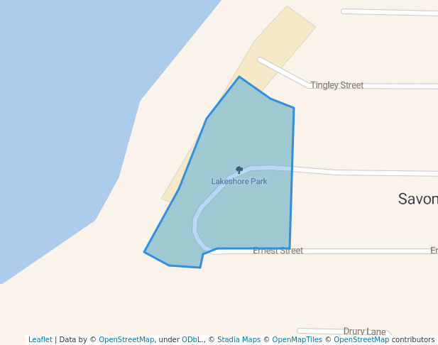 Lakeshore Park in Savona | Map and Routes