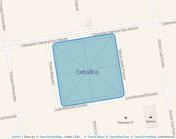 Plaza Central in Ceballos | Map and Routes