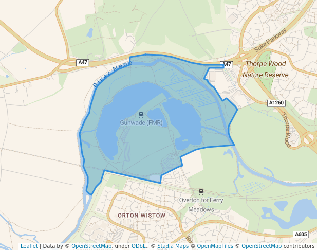 Ferry Meadows in Peterborough | Map and Routes