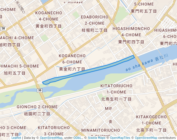蒼社川緑地 in Imabari | Map and Routes