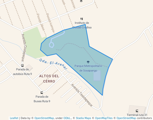 Parque Metropolitano de Soyapango in Soyapango | Map and Routes