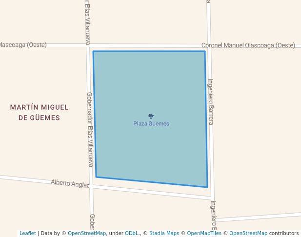 Plaza Guemes in Malargüe | Map and Routes
