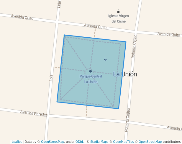 Parque Central La Unión in La Independencia | Map and Routes