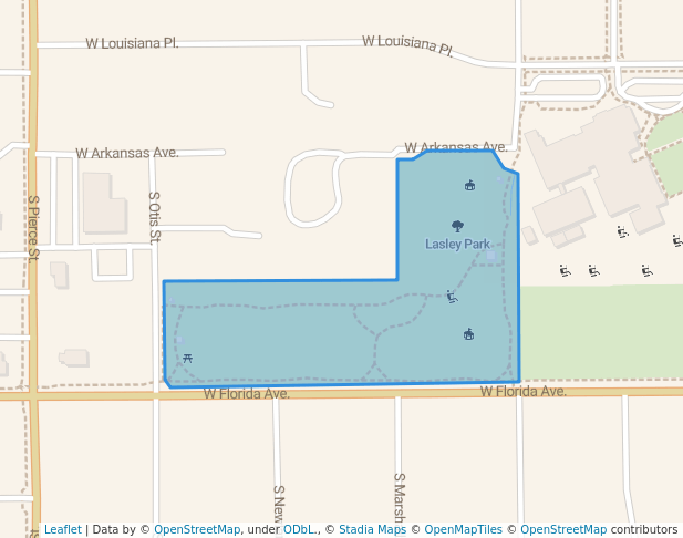 Lasley Park in Lakewood | Map and Routes