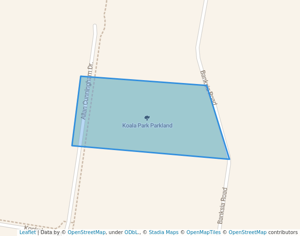 Koala Park Parkland in Gatton | Map and Routes
