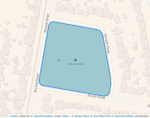 Fife Gardens in Kooringal | Map and Routes