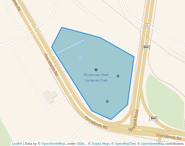 Bluescope Steel Centenary Park in Cringila | Map and Routes