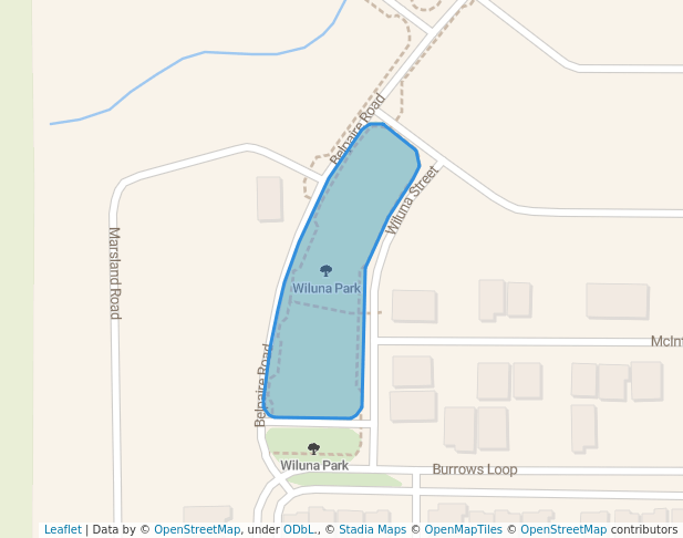 Wiluna Park in Midvale | Map and Routes