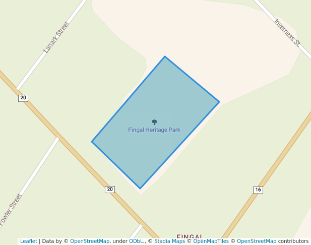 Fingal Heritage Park in Fingal | Map and Routes