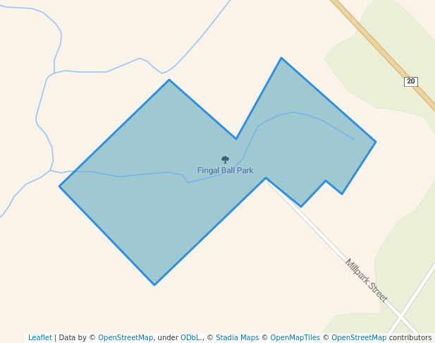 Fingal Ball Park in Fingal | Map and Routes