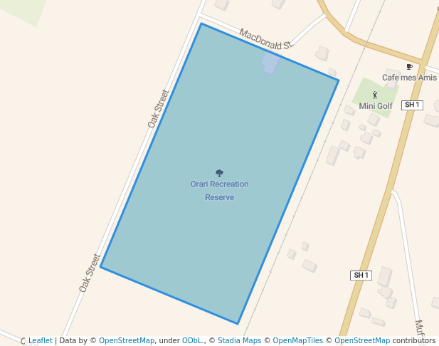 Orari Recreation Reserve in Orari | Map and Routes