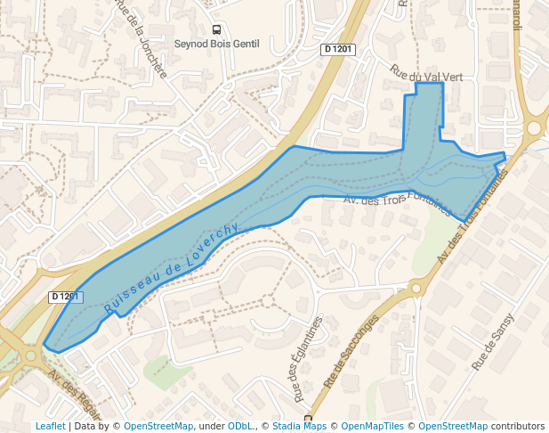 Parc du Val Vert - Bassin de Loverchy in Annecy | Map and Routes