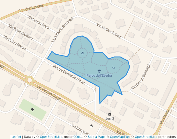 Parco dell'Esedra in Jesi | Map and Routes