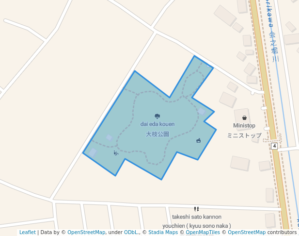 大枝公園 in Kasukabe | Map and Routes