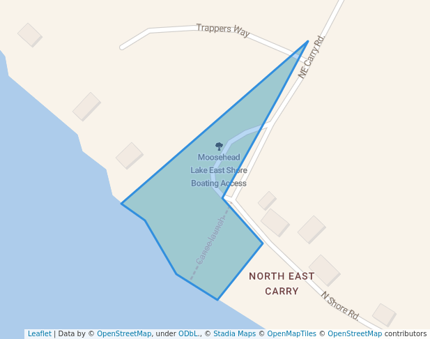 Moosehead Lake East Shore Boating Access in Greenville | Map and Routes