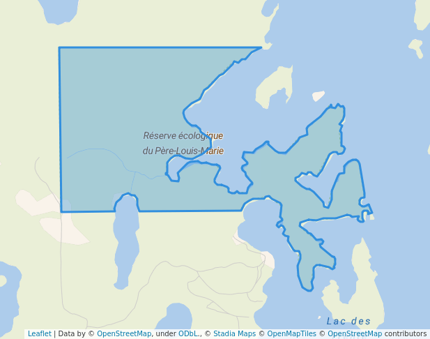 Réserve écologique du Père-Louis-Marie in Bouchette | Map and Routes