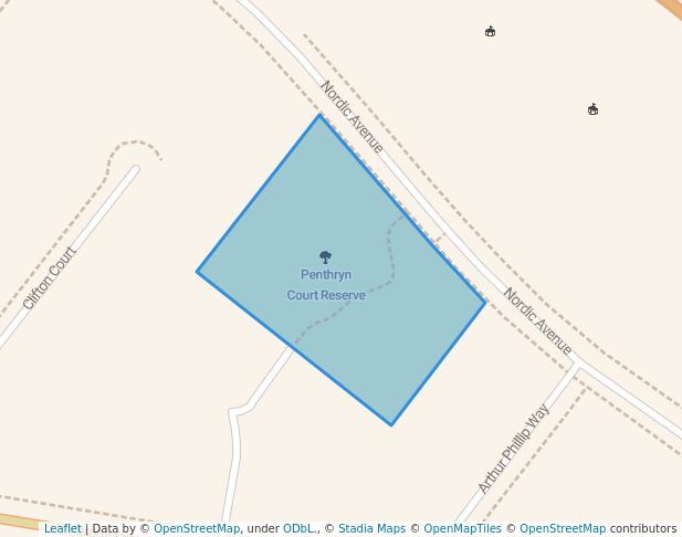 Penthryn Court Reserve in Keilor Lodge | Map and Routes