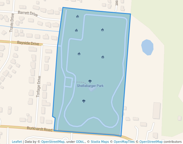 Shellabarger Park in Riverside | Map and Routes