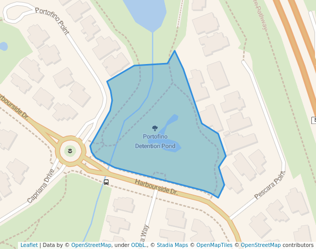Portofino Detention Pond in Karaka | Map and Routes