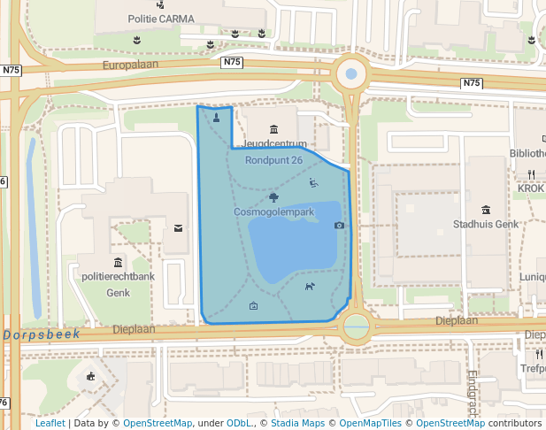 Cosmogolempark in Genk | Map and Routes