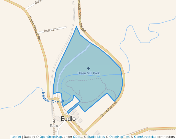 Olsen Mill Park in Eudlo | Map and Routes