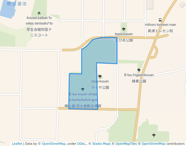 B棟公園 信太美駒古墳群 in Miho | Map and Routes