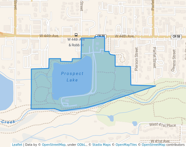 Prospect Park in Wheat Ridge | Map and Routes