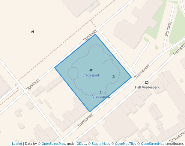 Vredespark in Tielt | Map and Routes
