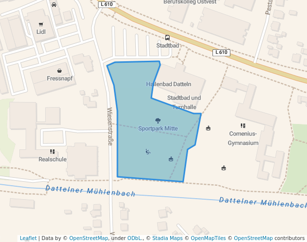 Sportpark Mitte in Datteln | Map and Routes