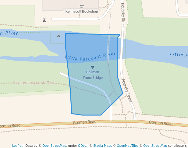 Bollman Truss Bridge in Savage | Map and Routes