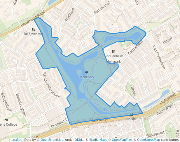 Mellepark in Uden | Map and Routes