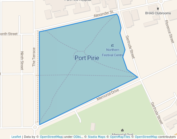 Memorial Park in Port Pirie West | Map and Routes