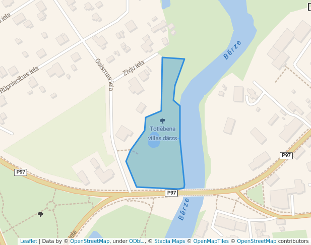Totlēbena villas dārzs in Dobele | Map and Routes