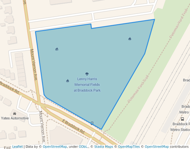Lenny Harris Memorial Fields at Braddock Park in Alexandria | Map and ...