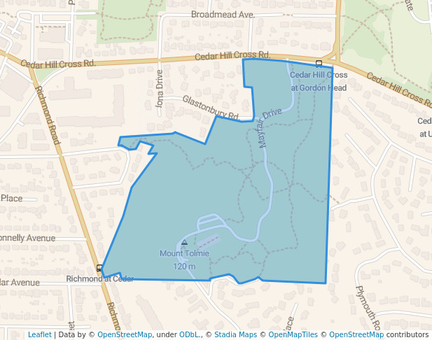 Mount Tolmie Park in Victoria | Map and Routes