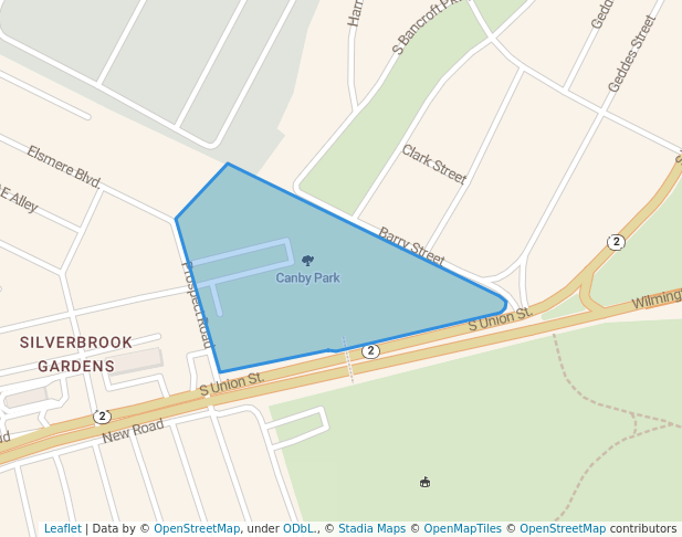 Canby Park in Wilmington | Map and Routes