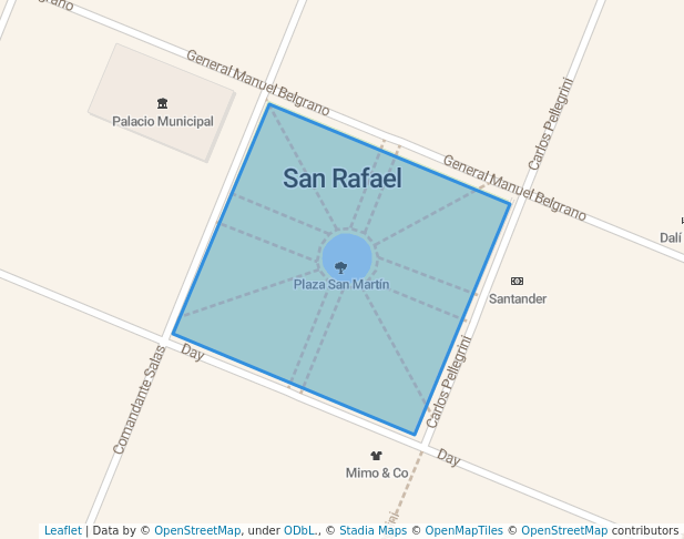 Plaza San Martín in San Rafael | Map and Routes