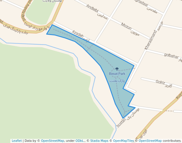 Besat Park in Borujerd | Map and Routes
